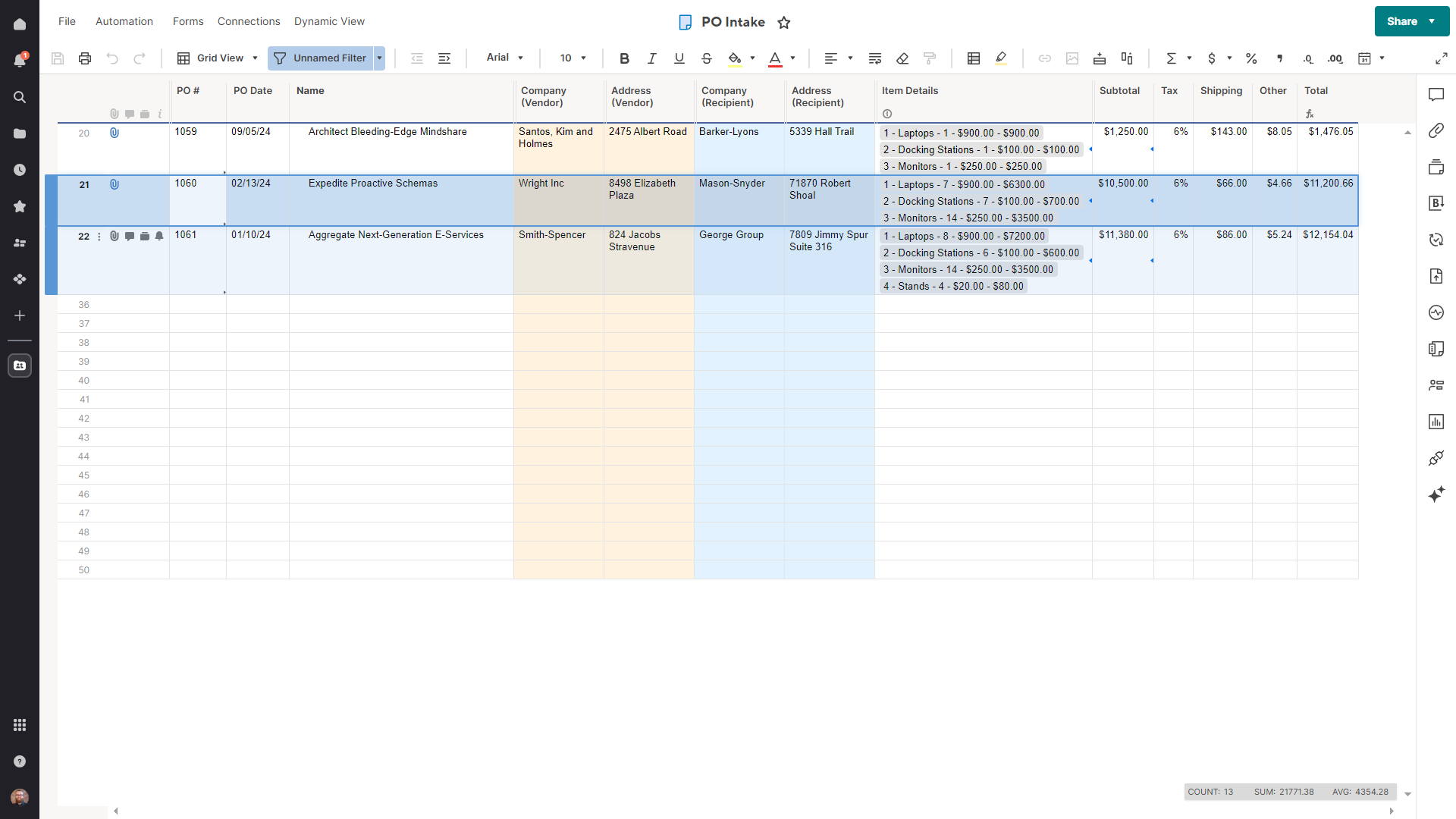 Dynamic Document Generation | Smartsheet